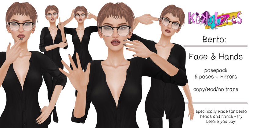 Poses for Bento heads & hands!